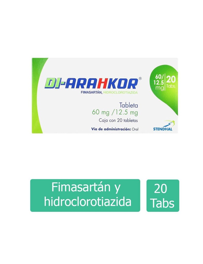 Di Arahkor 60/12.5 Mg 20 Tabletas | Club Presalud