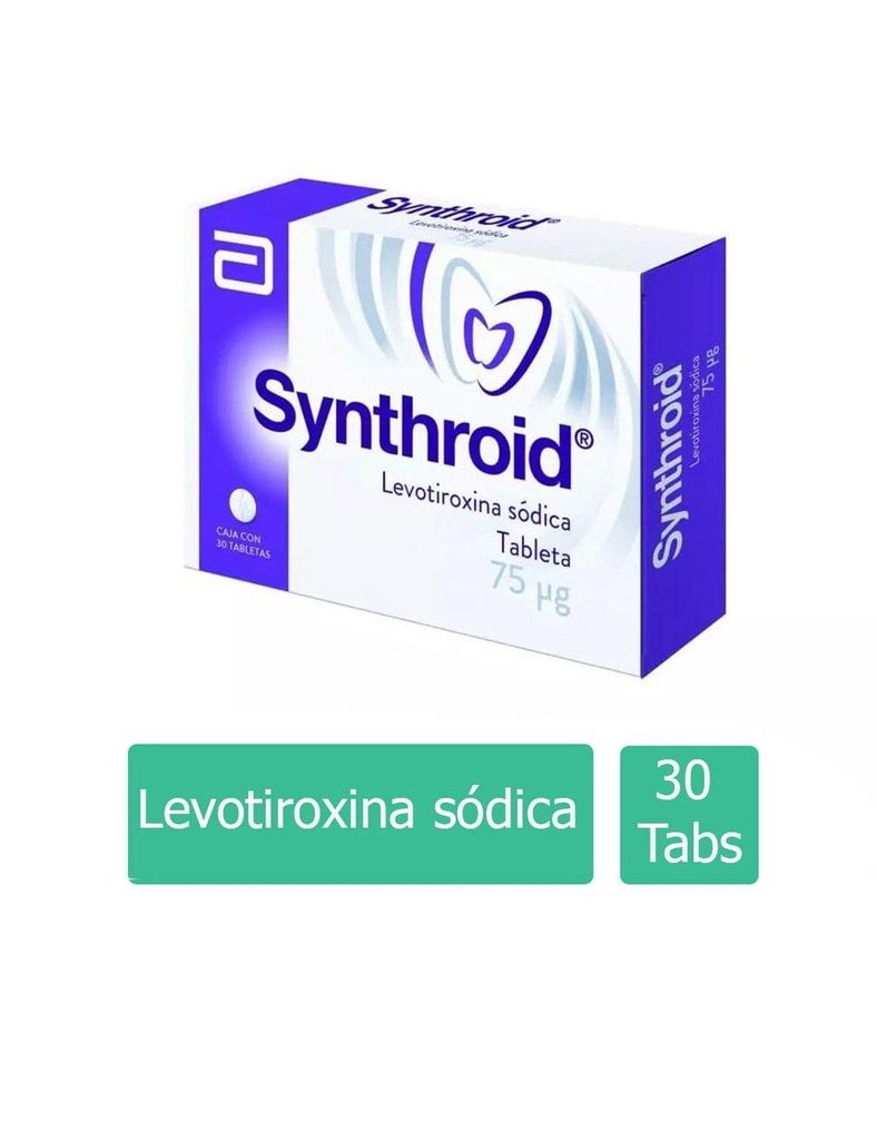 Synthroid 75 Mcg 30 Tabletas | Club Presalud
