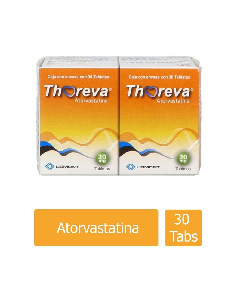 Thoreva 20 Mg 60 Tabletas | Club Presalud