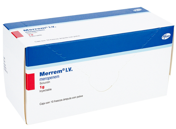 Merrem I.V. 1 G Solución Inyectable 10 Frasco Ámpula Polvo | Club Presalud