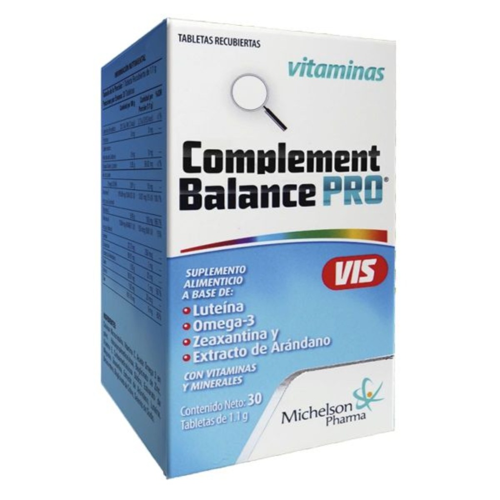 Complete Balance Pro Visión Suplemento Alimenticio 30 Tabletas | Club ...